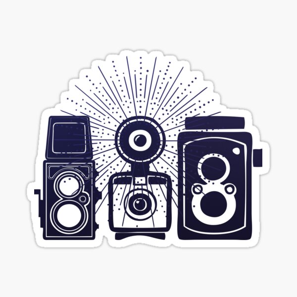 "Vintage Cameras" Sticker for Sale by mrsalbert | Redbubble
