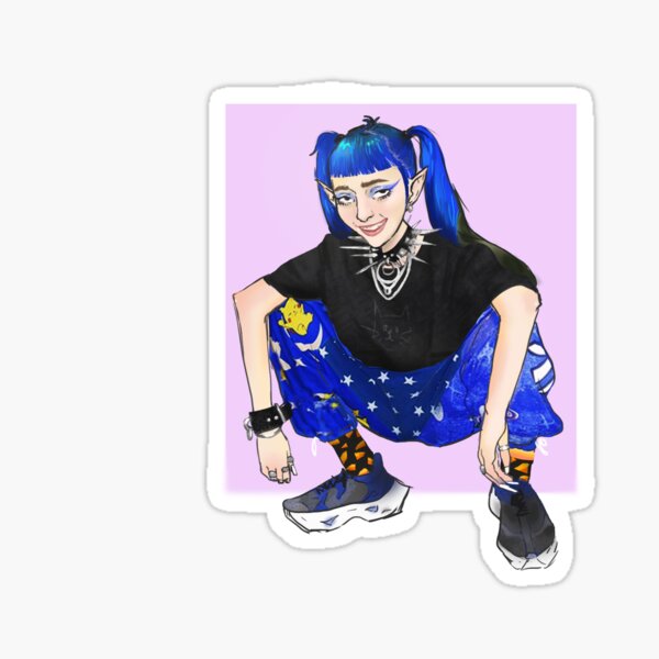 "ashnikko fanart" Sticker for Sale by DragonCosmique | Redbubble