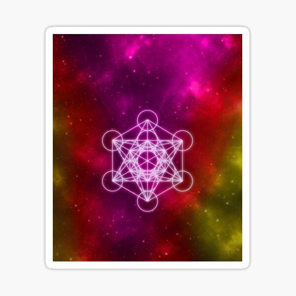 "Metatron Cube | Sacred Geometry | Red Nebula" Sticker for Sale by ...