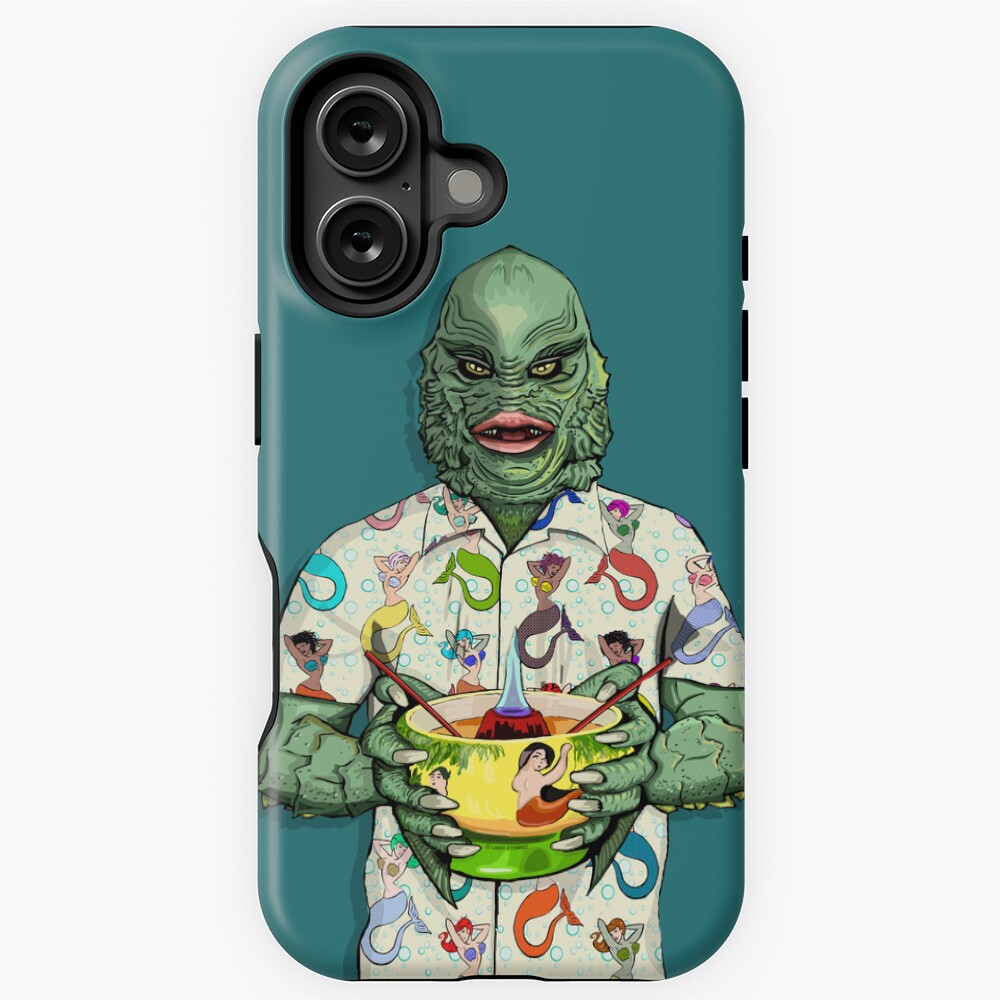 "Tiki Creature with mermaid shirt" Sticker for Sale by FanboyMuseum ...