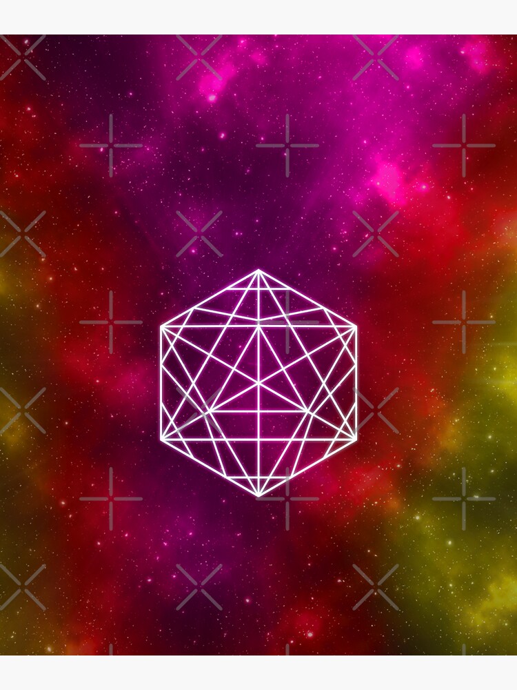 "Platonic Solid | Sacred Geometry | Red Nebula" Sticker for Sale by ...