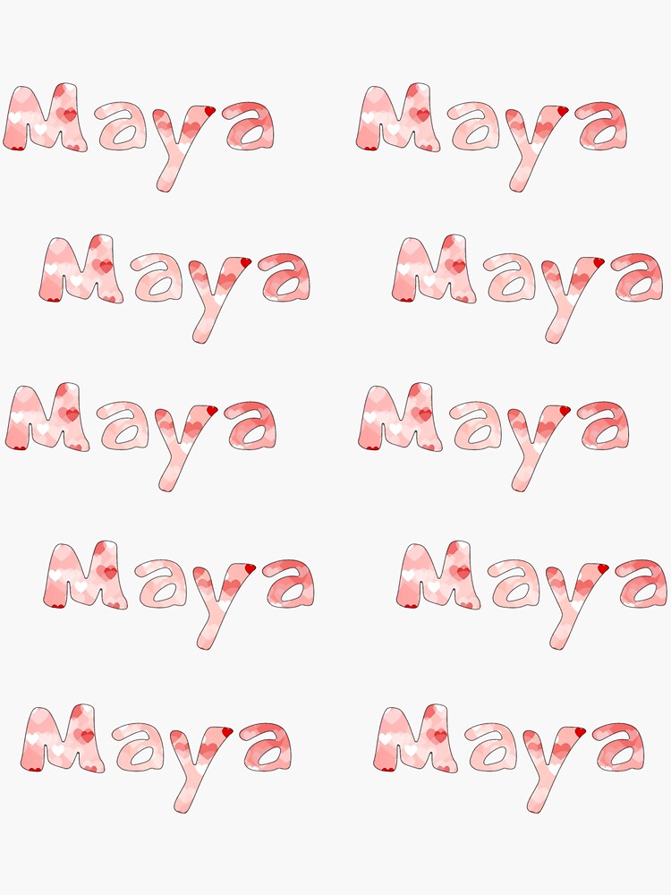 "Maya hearts name sticker pack." Sticker for Sale by tshirtsmash ...
