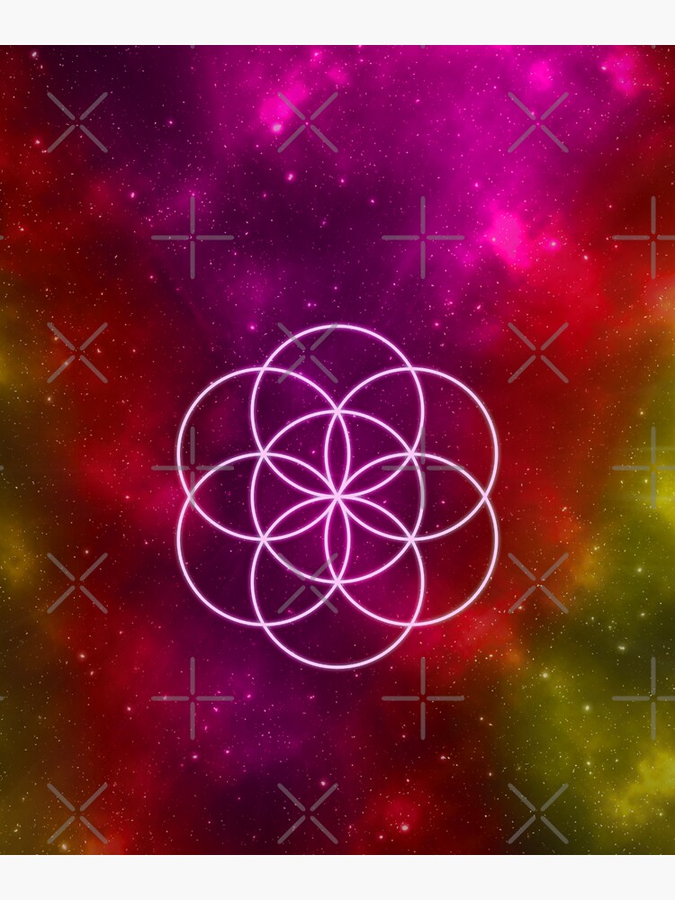 "Seed of Life | Sacred Geometry | Red Nebula" Sticker for Sale by ...