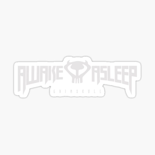 "Grimskull - Awake Asleep (logo)" Sticker for Sale by Skullcracker ...
