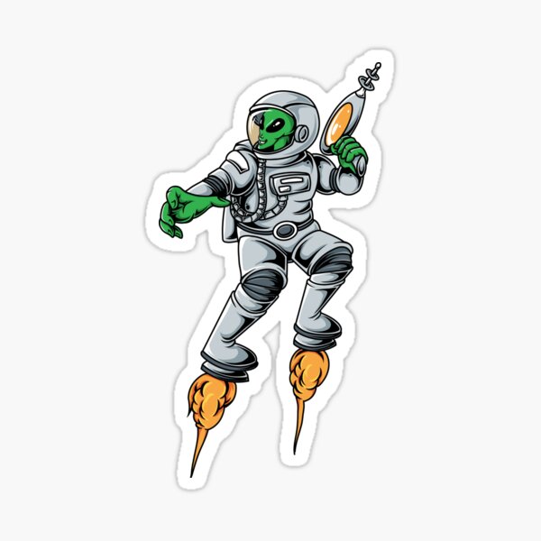 "Alien Abduction" Sticker for Sale by DMGalleryy | Redbubble
