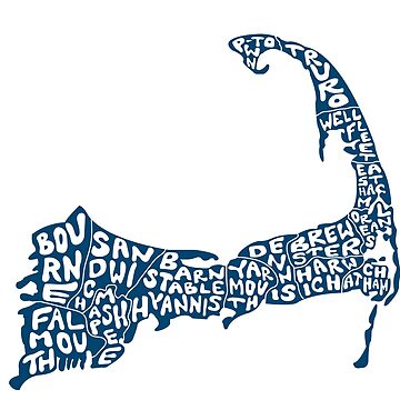 "Hand drawn Cape Cod map" Art Print for Sale by laurenlabadini | Redbubble