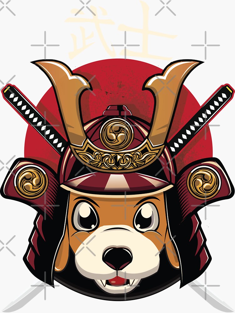 "Samurai Dog" Sticker for Sale by punchon | Redbubble