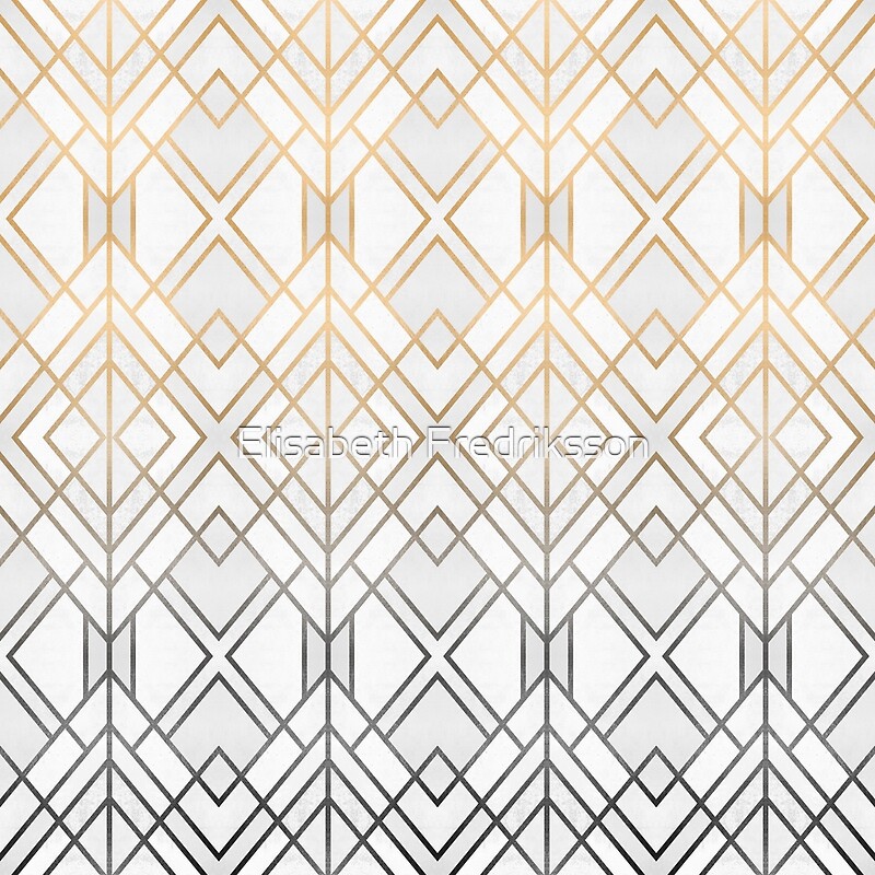 "Gold And Grey Geo" by Elisabeth Fredriksson | Redbubble
