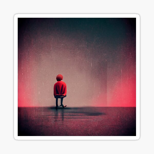 "alone" Sticker for Sale by dizzyy24 | Redbubble