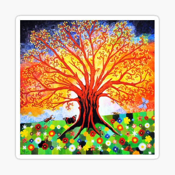 "Tree of Life" Sticker for Sale by MarkBetsonArt | Redbubble