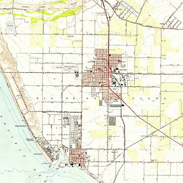 "Vintage Map of Oxnard California (1949) 2" Poster for Sale by ...