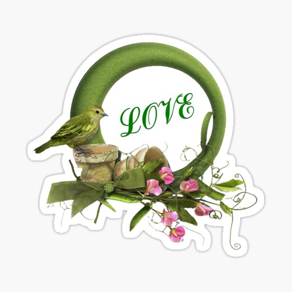 "Love nature art new. love art studio" Sticker for Sale by ViduEShop ...