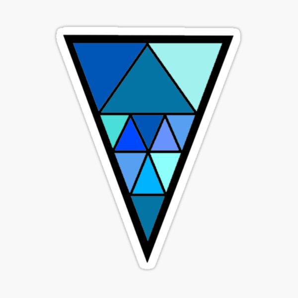 "Abstract Blue Triangle I.D" Sticker for Sale by mikejapan2 | Redbubble