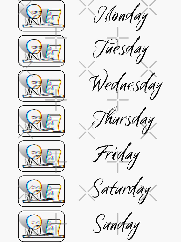 "Computer Stare Meme Work From Home" Sticker for Sale by ArtisPrints ...