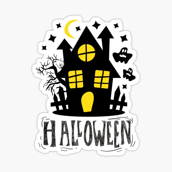 "Spooky Haunted House Halloween Theme" Sticker for Sale by ...