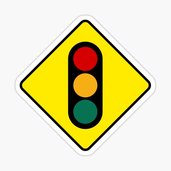 "Traffic Lights Road Sign" Sticker for Sale by zhirobas | Redbubble