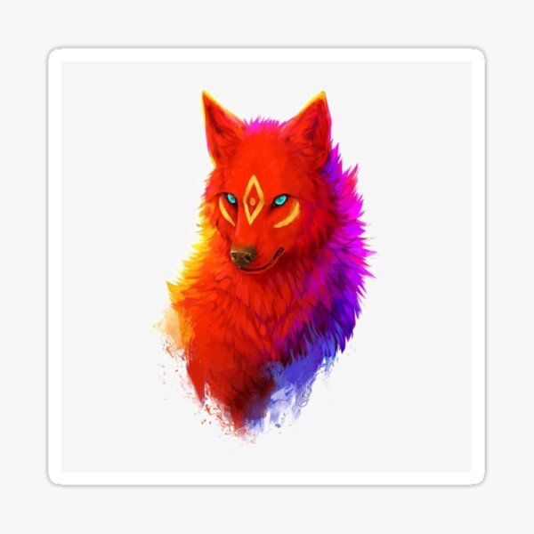 "Red Alpha Wolf" Sticker for Sale by Fashion-Loft | Redbubble