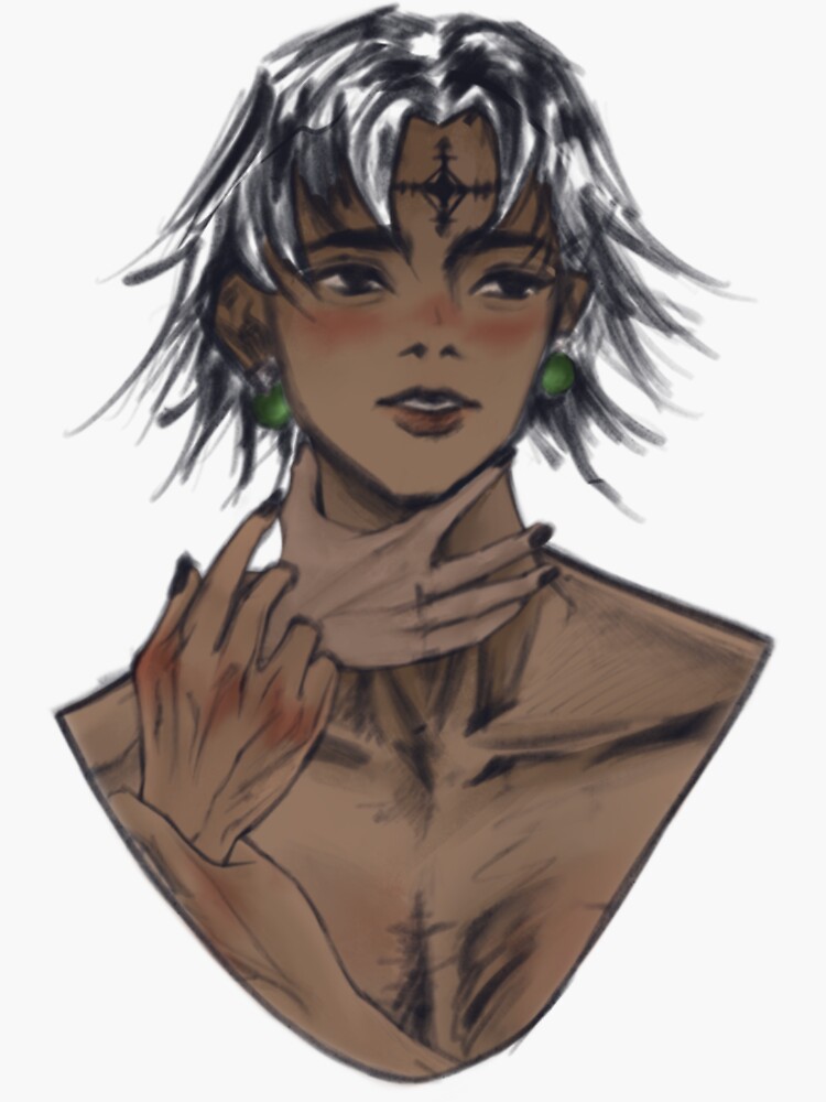 "Blushing Chrollo" Sticker for Sale by fuuemi | Redbubble