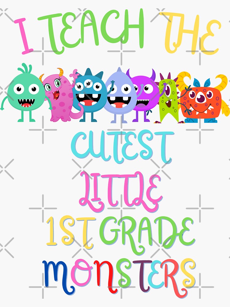 "I Teach The Cutest Little 3RD Grade Monsters" Sticker for Sale by ...