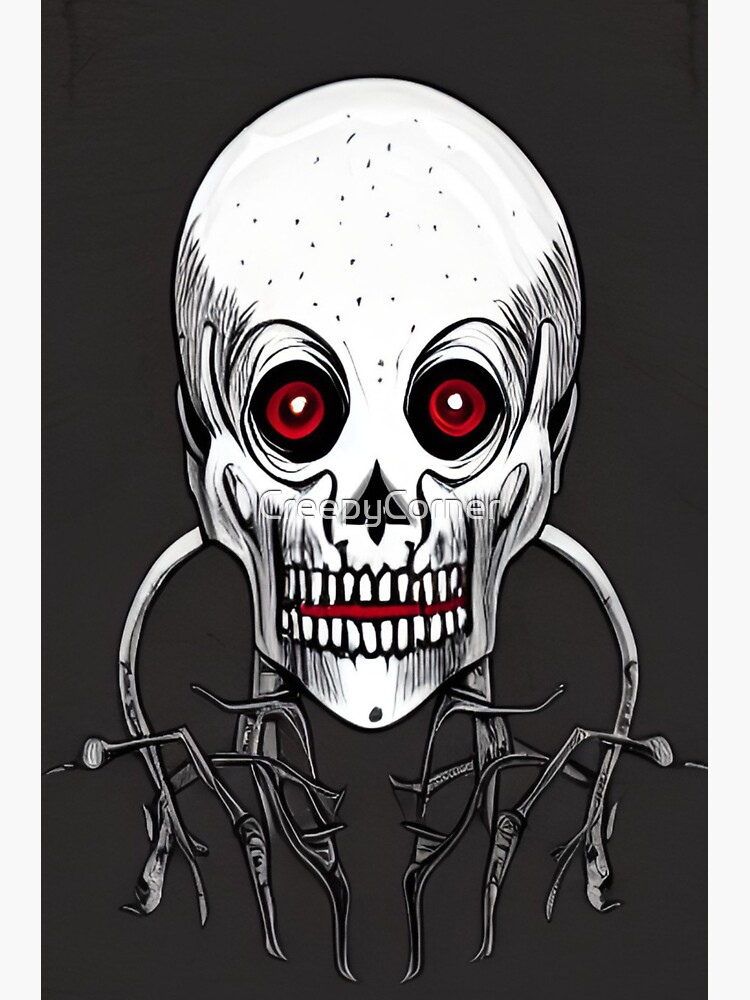 "Creeping skull" Sticker for Sale by CreepyCorner | Redbubble