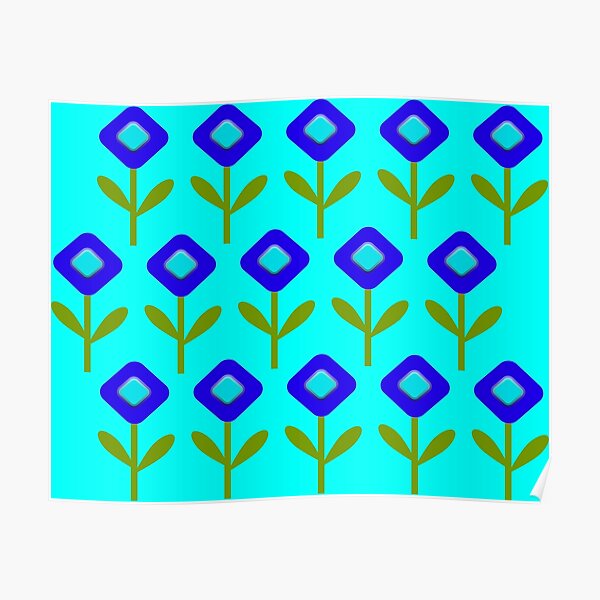 "aesthetic blue floral pattern ,unique and new blue flower design ...