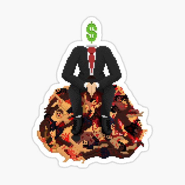 "Corporate Overlord" Sticker by Decimation008 | Redbubble