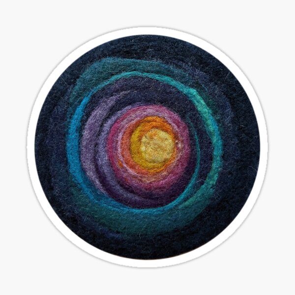 "Nebula : Wool Felt Fiber Art Spiral" Sticker for Sale by ...