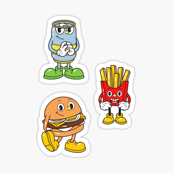 "Food Pack 1" Sticker for Sale by randmstickers | Redbubble