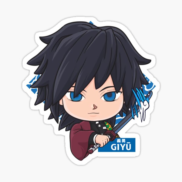 "Chibi Gi-yu Water Hashira" Sticker for Sale by KishaYoung | Redbubble