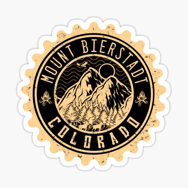"Mount Bierstadt Colorado - Rocky Mountains - retro Stamp" Sticker for ...