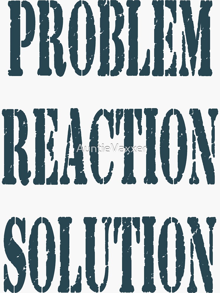 "Problem Reaction Solution Stamp Text -Teal" Sticker for Sale by ...
