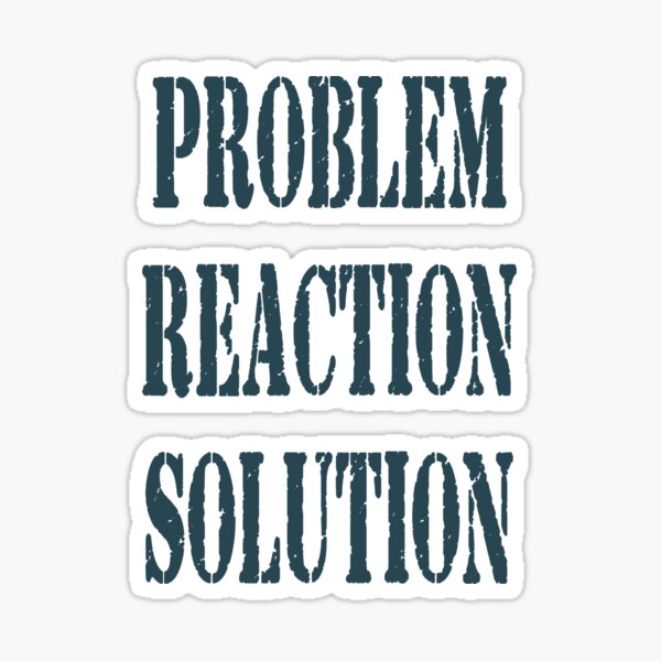 "Problem Reaction Solution Stamp Text -Teal" Sticker for Sale by ...