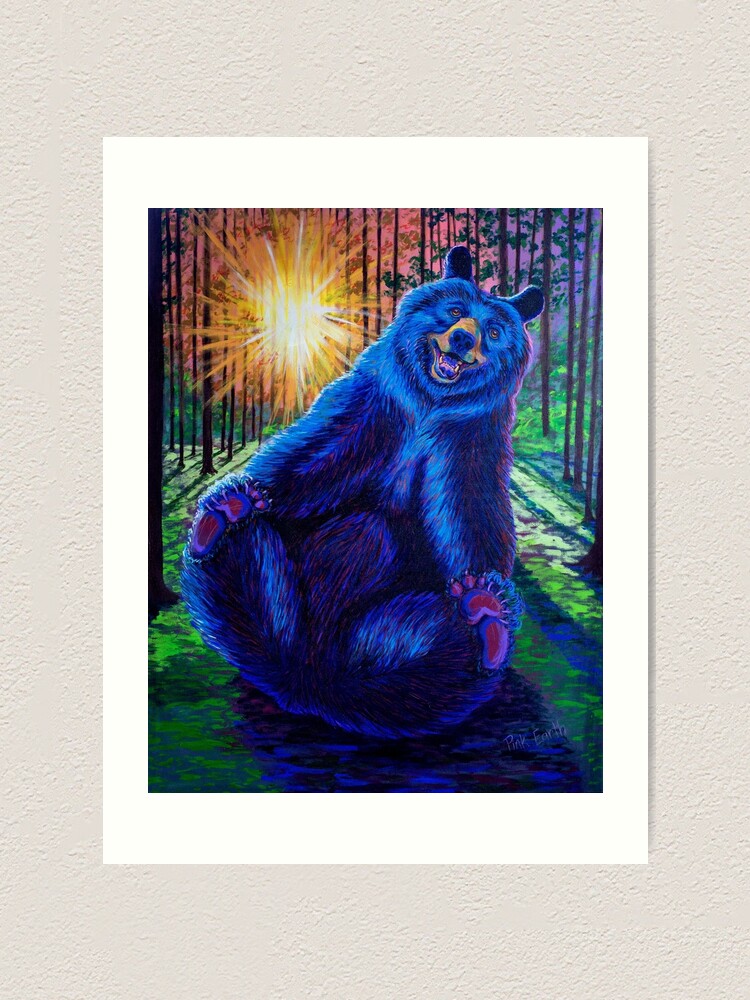"Laughing Bear" Art Print for Sale by PinkEarthStudio | Redbubble