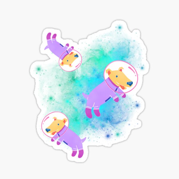 "Space Dogs" Sticker for Sale by Snapdragonlady | Redbubble
