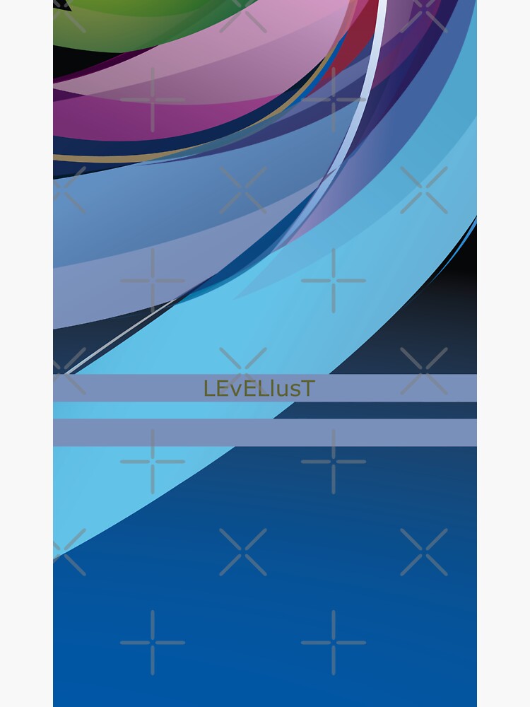 "Blue Abstract." Sticker for Sale by Levellust | Redbubble
