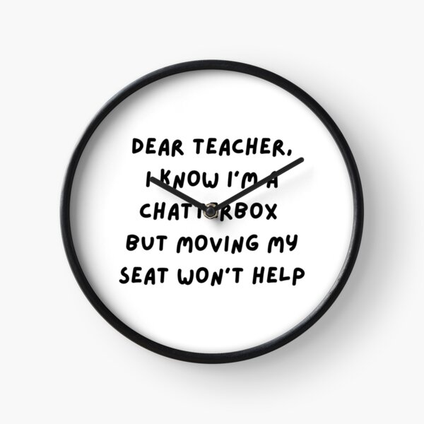 "Dear teacher I know I’m a chatterbox quote, funny teacher meme, funny ...