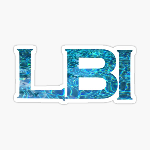 "Long Beach Island LBI Water Letters" Sticker for Sale by ...