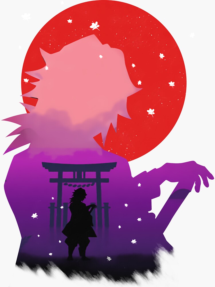 "Water Hashira - Silhouette Gi-yu" Sticker for Sale by KishaYoung ...