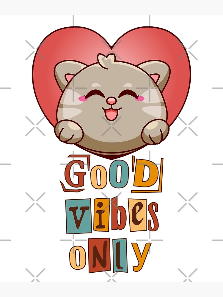 "Kawali Cute Good Vibes Cartoon" Poster for Sale by PerfectBlend ...