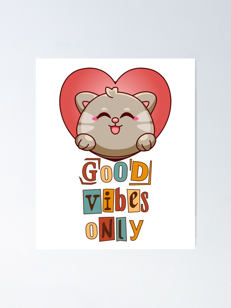 "Kawali Cute Good Vibes Cartoon" Poster for Sale by PerfectBlend ...