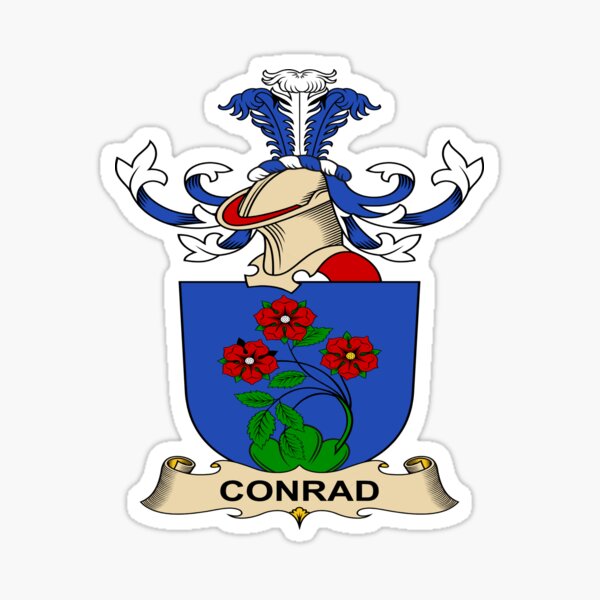 "Conrad " Sticker for Sale by HaroldHeraldry | Redbubble