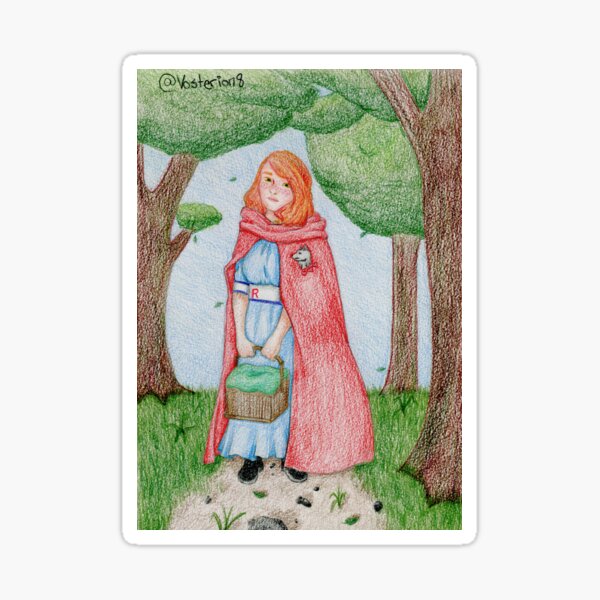 "Little Red Riding Hood" Sticker by vosterion8 | Redbubble