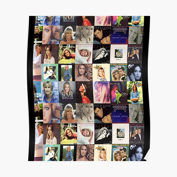 "Olivia Newton-John Album Collage Greatest Hits" Poster for Sale by ...