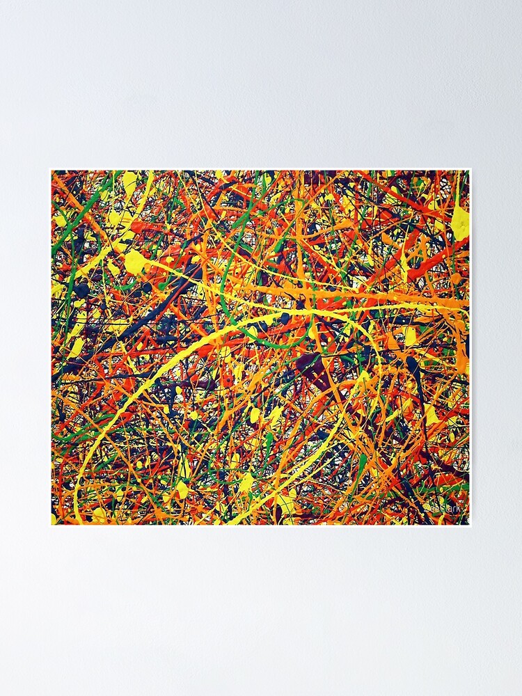 "Abstract Jackson Pollock Painting Original Art" Poster for Sale by ...