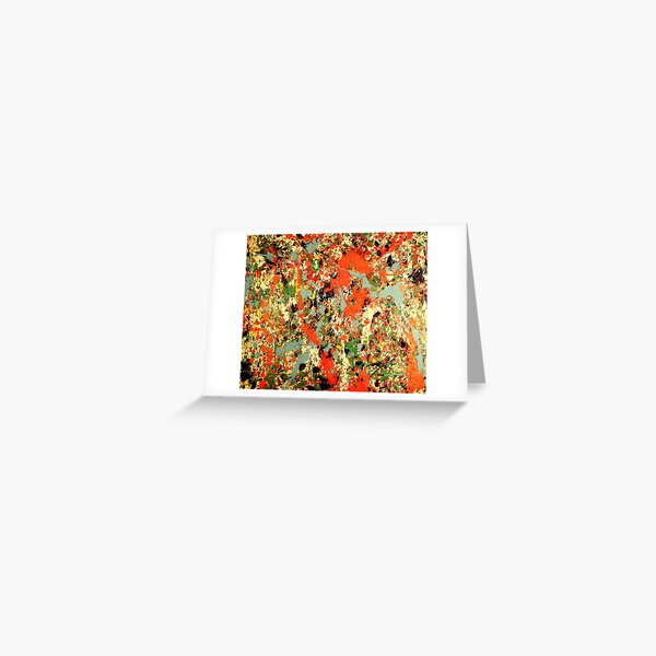 "Abstract Jackson Pollock Painting Original Art" Greeting Card for Sale ...