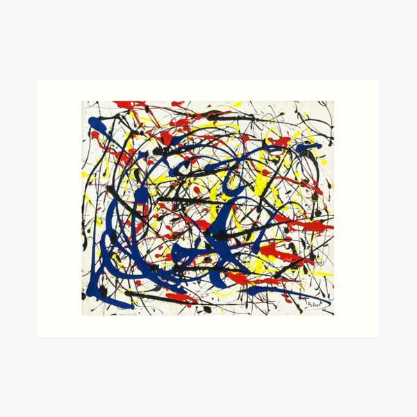 "Abstract Jackson Pollock Painting Original Art" Art Print for Sale by ...