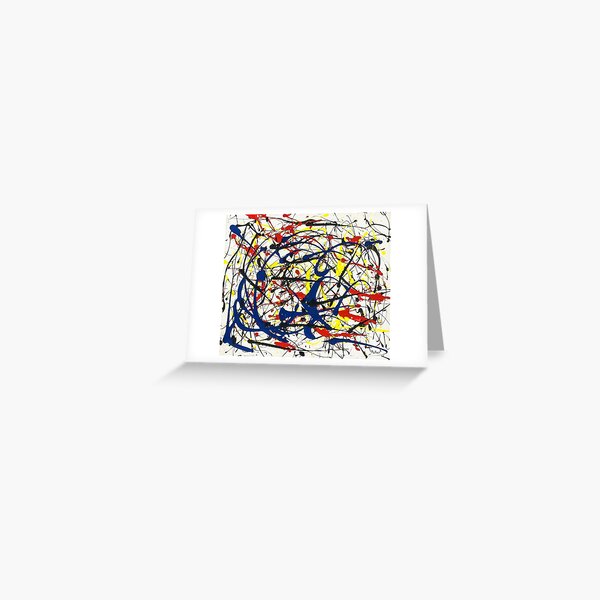 "Abstract Jackson Pollock Painting Original Art" Greeting Card for Sale ...