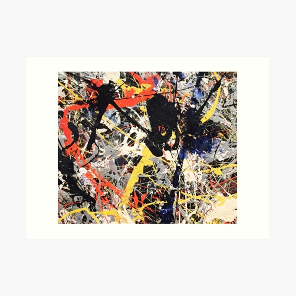 "Abstract Jackson Pollock Painting Original Art" Art Print for Sale by ...