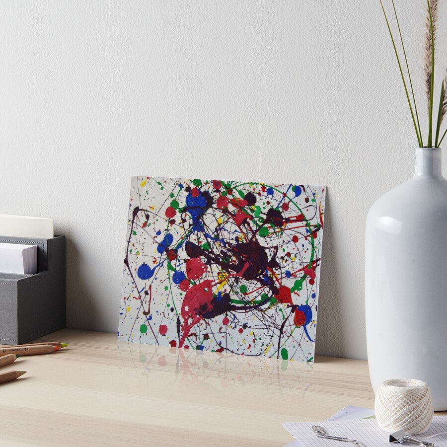 "Abstract Jackson Pollock Painting Original Art" Art Board Print for ...