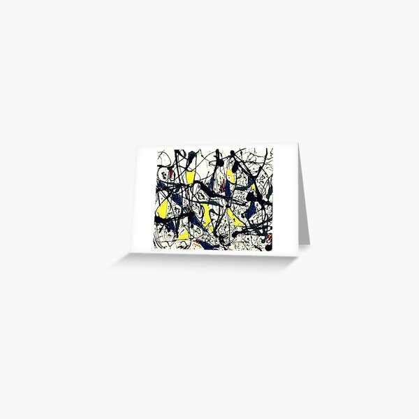 "Abstract Jackson Pollock Painting Original Art" Greeting Card for Sale ...